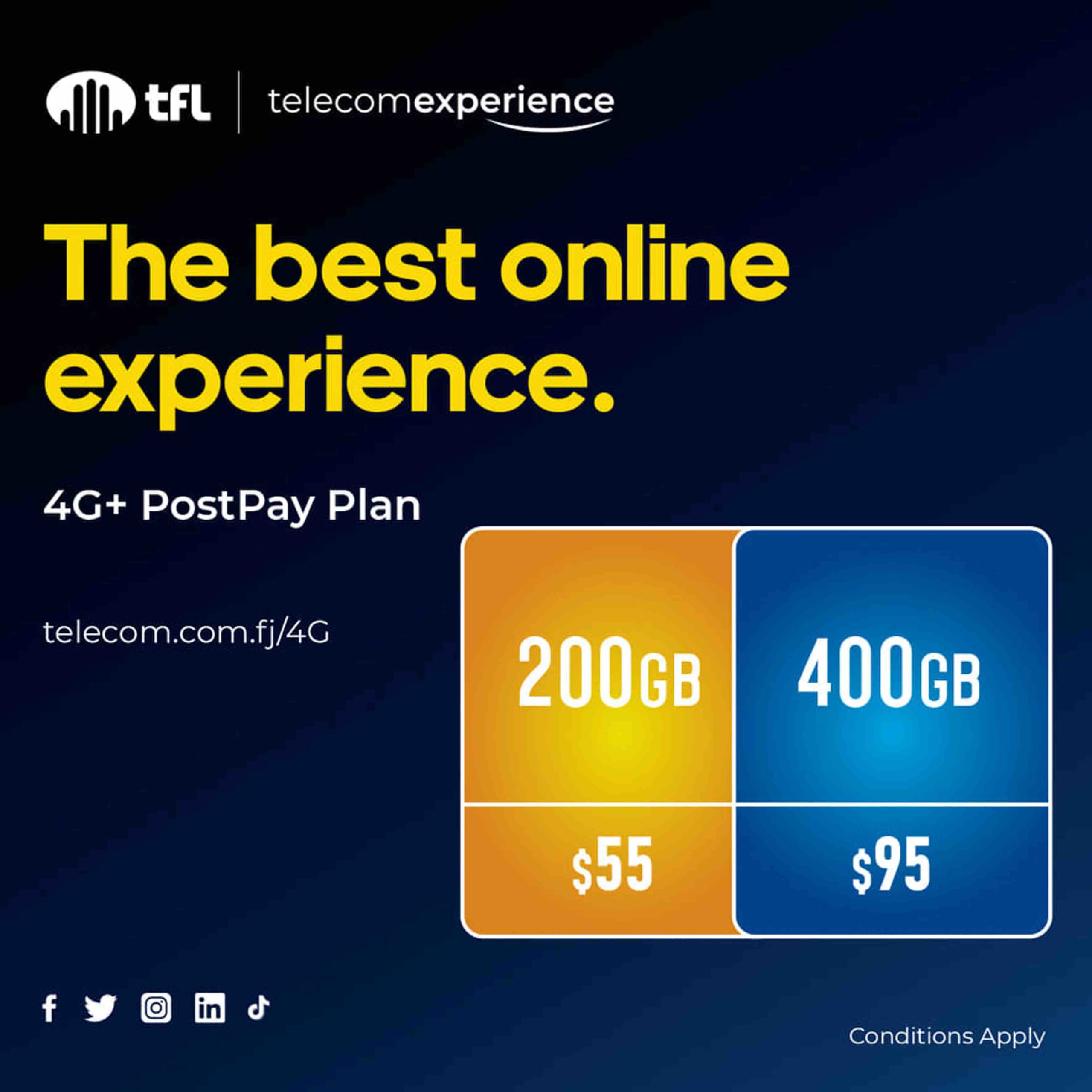 Telecom Experience 4G+ (Sign Up) - Telecom Fiji Limited